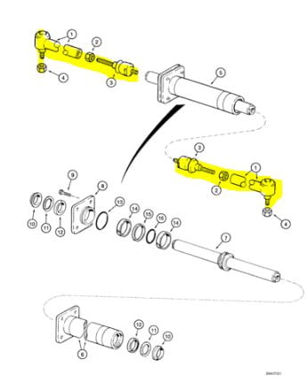Barra Direção – CASE 580M modernas - CASE 580N 401052a1 Maquinas até ...