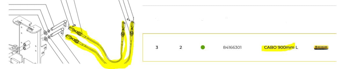 CABO ESTABILIZADOR SAPATA - NEW HOLLAND B95B / B110B 84166301 84410592 ...