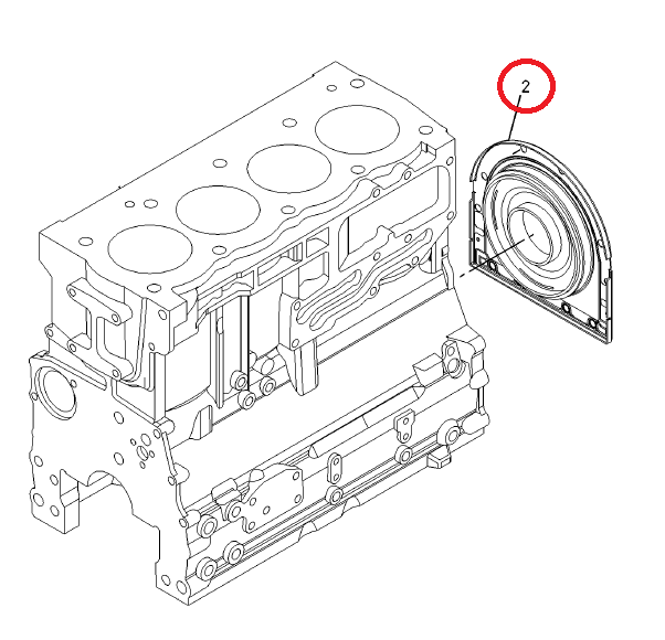 CARCAÇA COM RETENTOR TRASEIRO VIRABREQUIM - CATERPILLAR 416E - Real ...